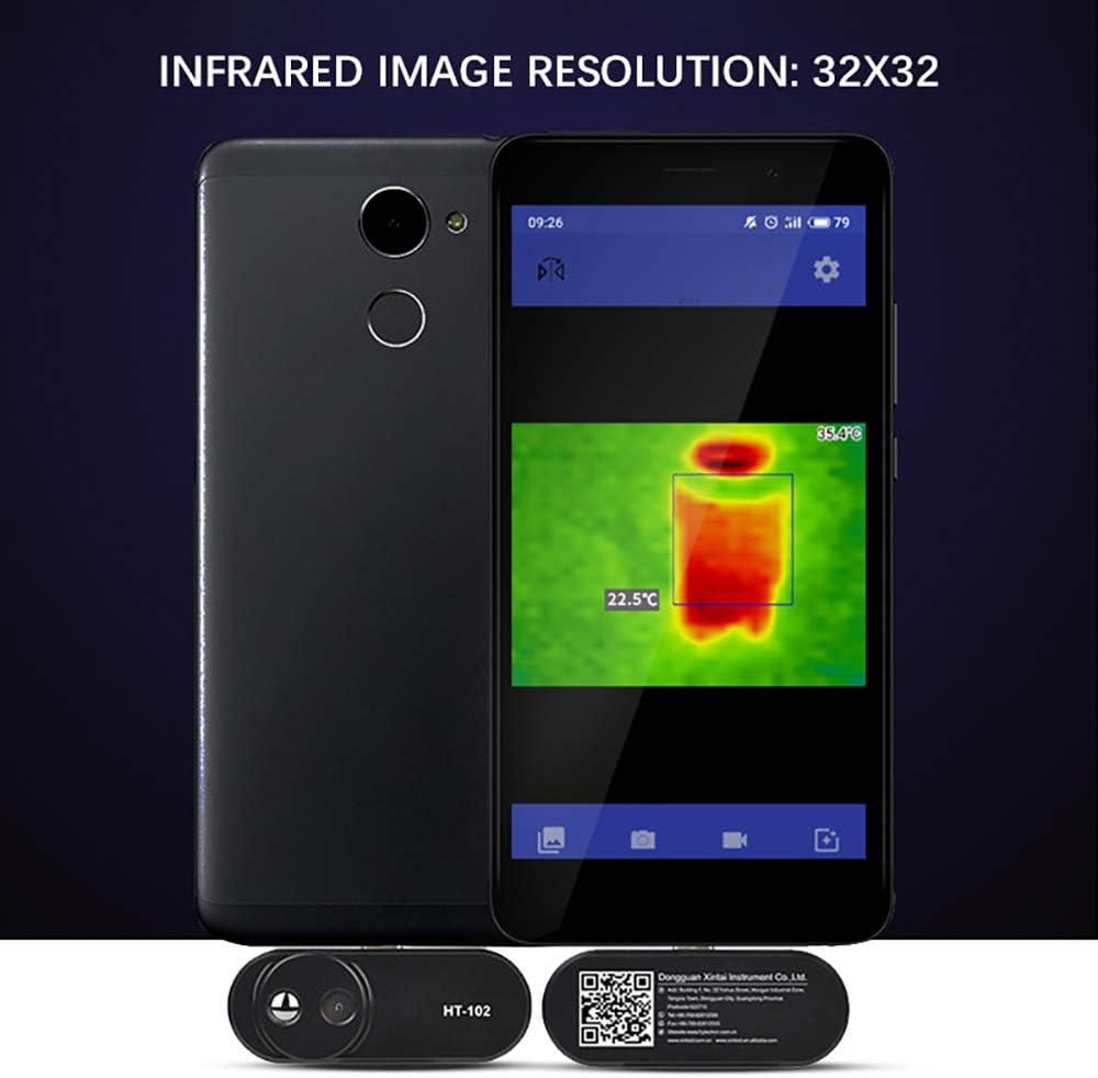 IR Thermal Imager Camera Phones Black Higher IR Resolution Android ...