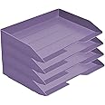Amazon.com: Acrimet Stackable Letter Tray 4 Tier Side Load, Plastic ...