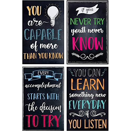 Juvale 20 Pack Motivational Posters with Positive Quotes for Middle and ...