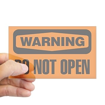 Amazon.com: CafePress Warning: Do Not Open Sticker Rectangle Bumper ...