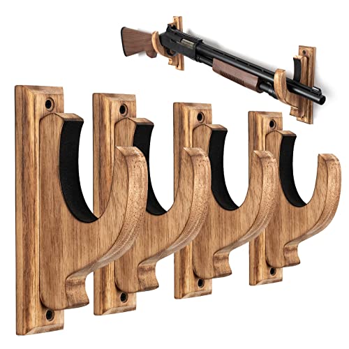DGWJSU Gun Rack Wall Mount, Solid Wood Gun Racks for Wall Hold Up ...