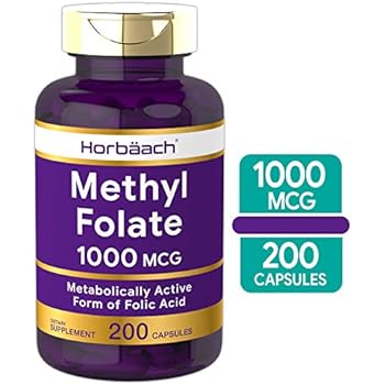 Amazon.com: Methyl Folate 1000 mcg | 200 Capsules | Folic Acid ...