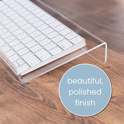 Homeries Acrylic Monitor Riser & Keyboard Stand for Home, Office ...