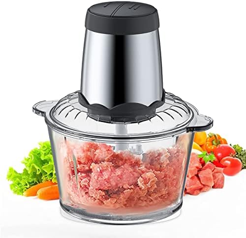ALMEKAQUZ Electric Meat Grinder, Food Processor 3L, Stainless Steel Meat Mixer Food Chopper for ...