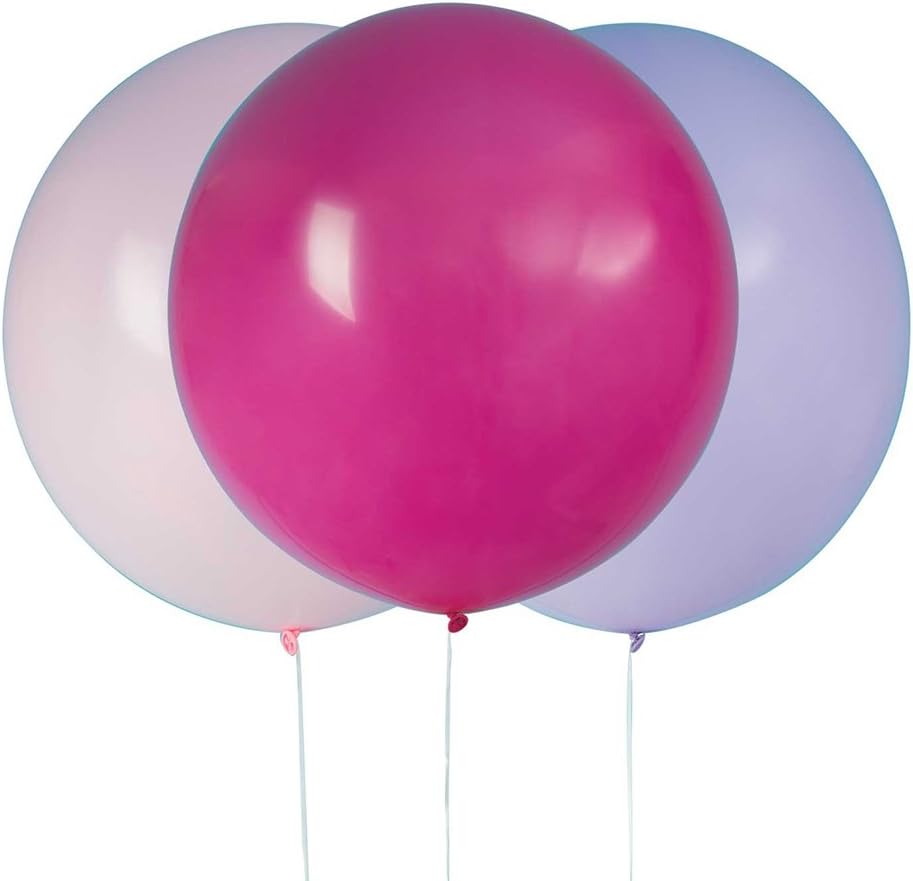 Unique Party 54581 - 24" Big Latex Purple, Pink & Hot Pink Balloons ...