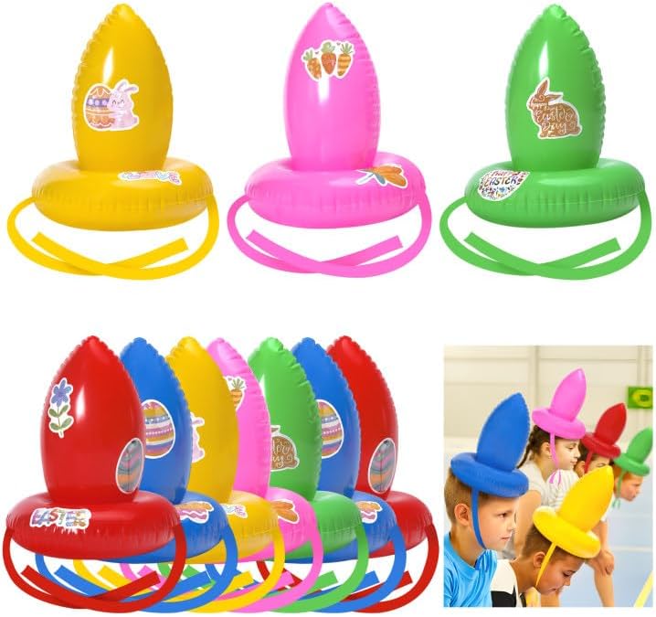 RunNico 10 Set Easter Egg Balancing Race Game - Inflatable Easter Egg ...