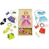 Amazon.com: Melissa & Doug Deluxe Dress-Up Lacing Wooden Bear Play Set ...