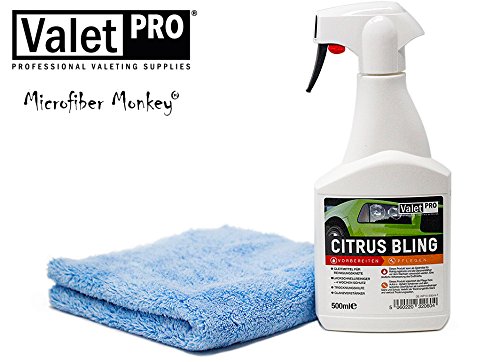 detailmate Set ValetPRO Citrus Bling 0,5 Liter Zitrus Quick Detailer Gleitmittel Glanzverstärker ...
