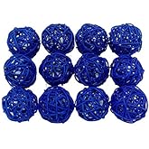 Amazon.com: Fascola 12pcs Multi Colors Wicker Rattan Balls, Garden ...