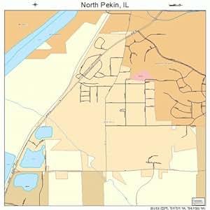 Amazon.com: Large Street & Road Map of North Pekin, Illinois IL ...