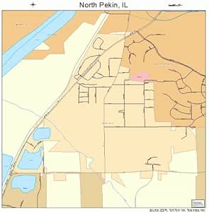 Amazon.com: Large Street & Road Map of North Pekin, Illinois IL ...