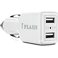 Amazon.com: iFlash Dual USB Car Lighter Charger Adapter w/ 10w (Fast ...