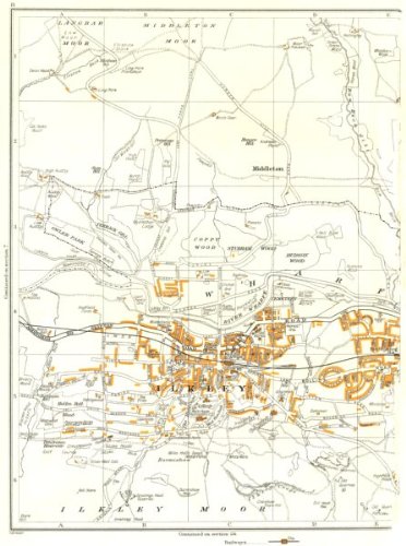 ILKLEY:Middleton Moor,Coppy Wood,Green Grass Wood,Ben Rhydding 1935 old ...