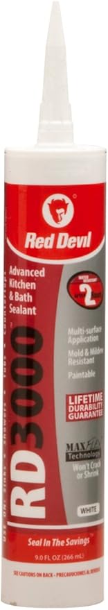 Amazon.com: Red Devil 0996 RD 3000 Advanced Kitchen & Bath Sealant, 9.0 ...