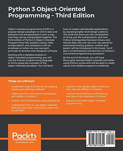 Python 3 Object-Oriented Programming: Build robust and maintainable ...