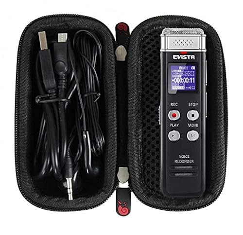 Hermitshell Hard Travel Case -Fits EVISTR 64GB / Sony ICD-PX370 / Sony ...