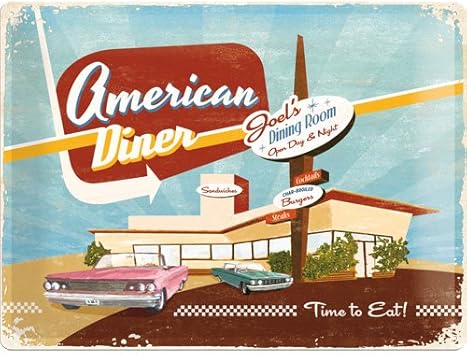 Nostalgic Art Tin Sign, Metal, Multicoloured: Amazon.co.uk: Kitchen & Home