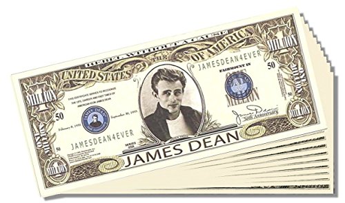 James Dean Novelty Million Dollar Bill - Set of 100 with 1 - Import It All