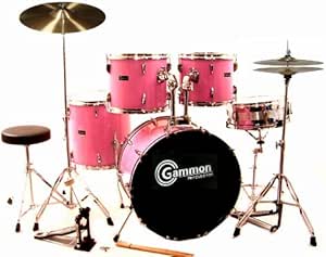 Amazon.com: Pink Drum Set For Sale Complete Full-Size Kit with Cymbals ...