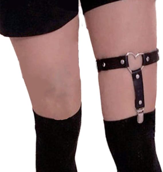 Hermashy Sexy Leather Garters Sexy Heart Leg Garter Belt Kawaii Punk ...