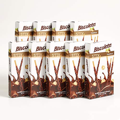 Biscolata Stix Biscuit Snacks Coated with Premium Chocolate Hazelnut ...
