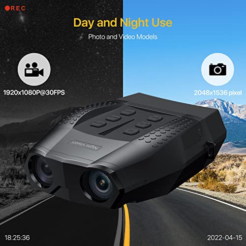 Runelk Night Vision Binoculars Goggles -7 IR Levels-1080P Ultra Full HD ...