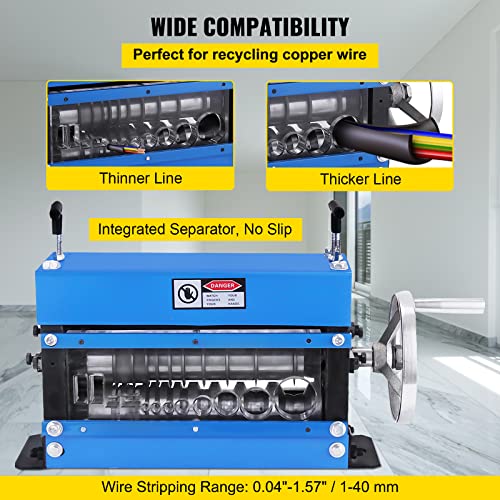 BestEquip Wire Stripping Machine DA 0.06 inch -1.5 inch,Manual Wire ...