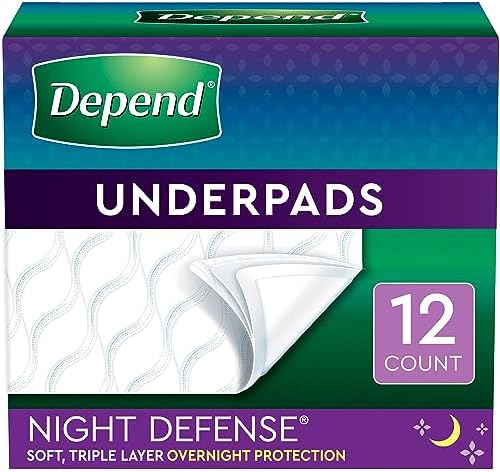 Depend Incontinence Bed Protectors, Disposable Underpad, Overnight ...