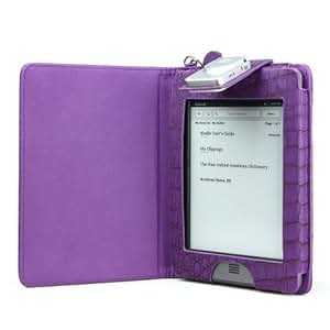 Amazon.com: Kindle Touch Lighted Luxury Cover - PU Leather Case with ...