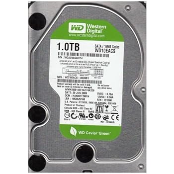 Amazon.com: Western Digital Caviar Green 1 TB Bulk/OEM Hard Drive 3.5 Inch, 16 MB Cache, 5400 ...