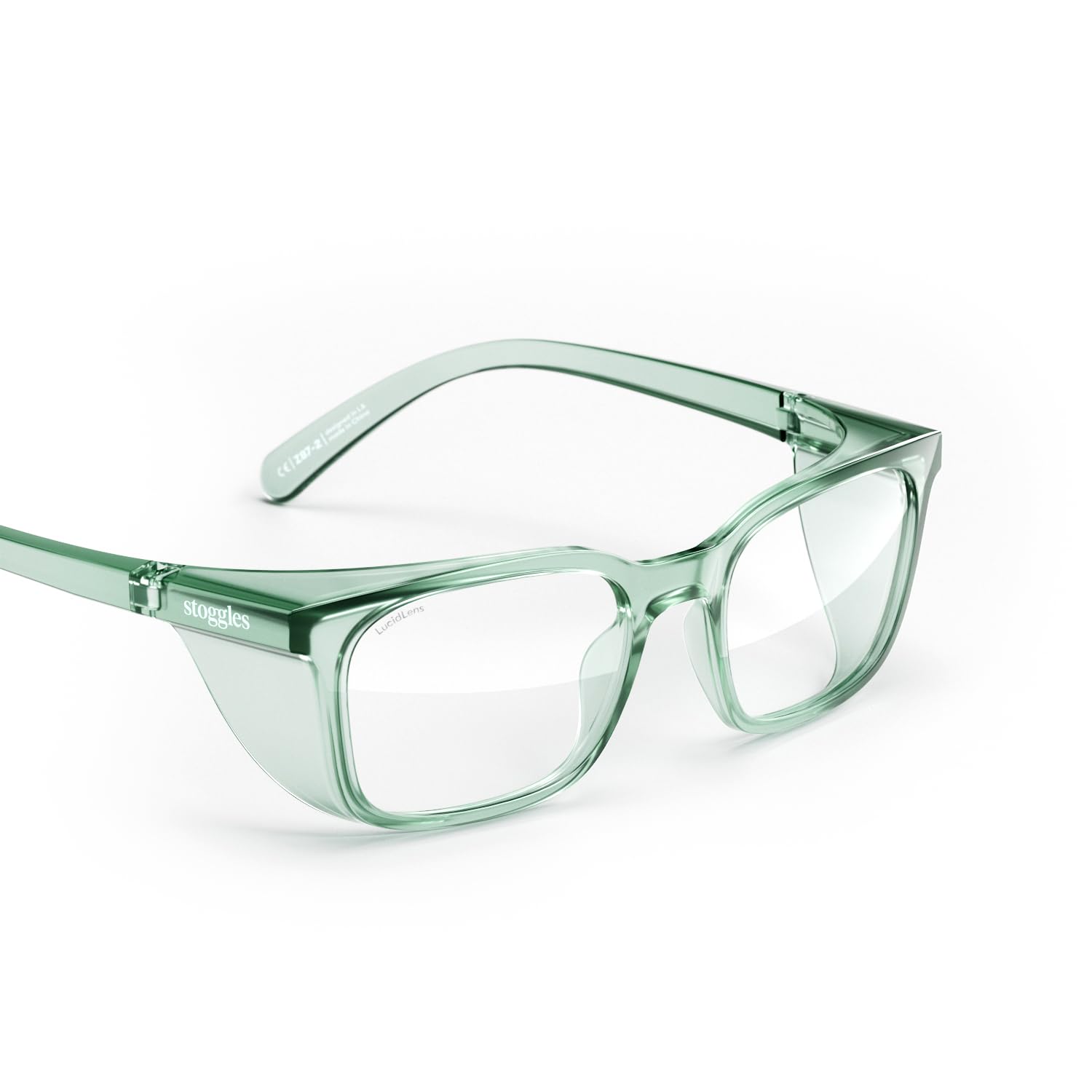 Stoggles Rectangle Z87.1 Certified Polycarbonate Low Bridge Fit Safety ...