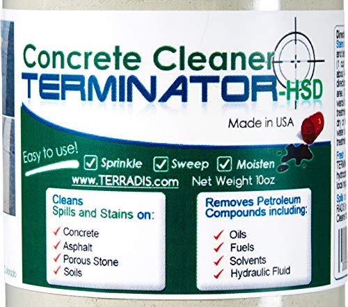 Terminator-HSD Concrete Oil Stain Remover Eco-Friendly Bio-Remediates ...