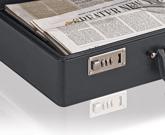Solo Premium Leather-Like Attaché, Hard-Sided with Combination Locks ...