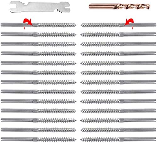 CKE Upgraded 24 Pack T316 Stainless Steel Left&Right Handed Thread ...