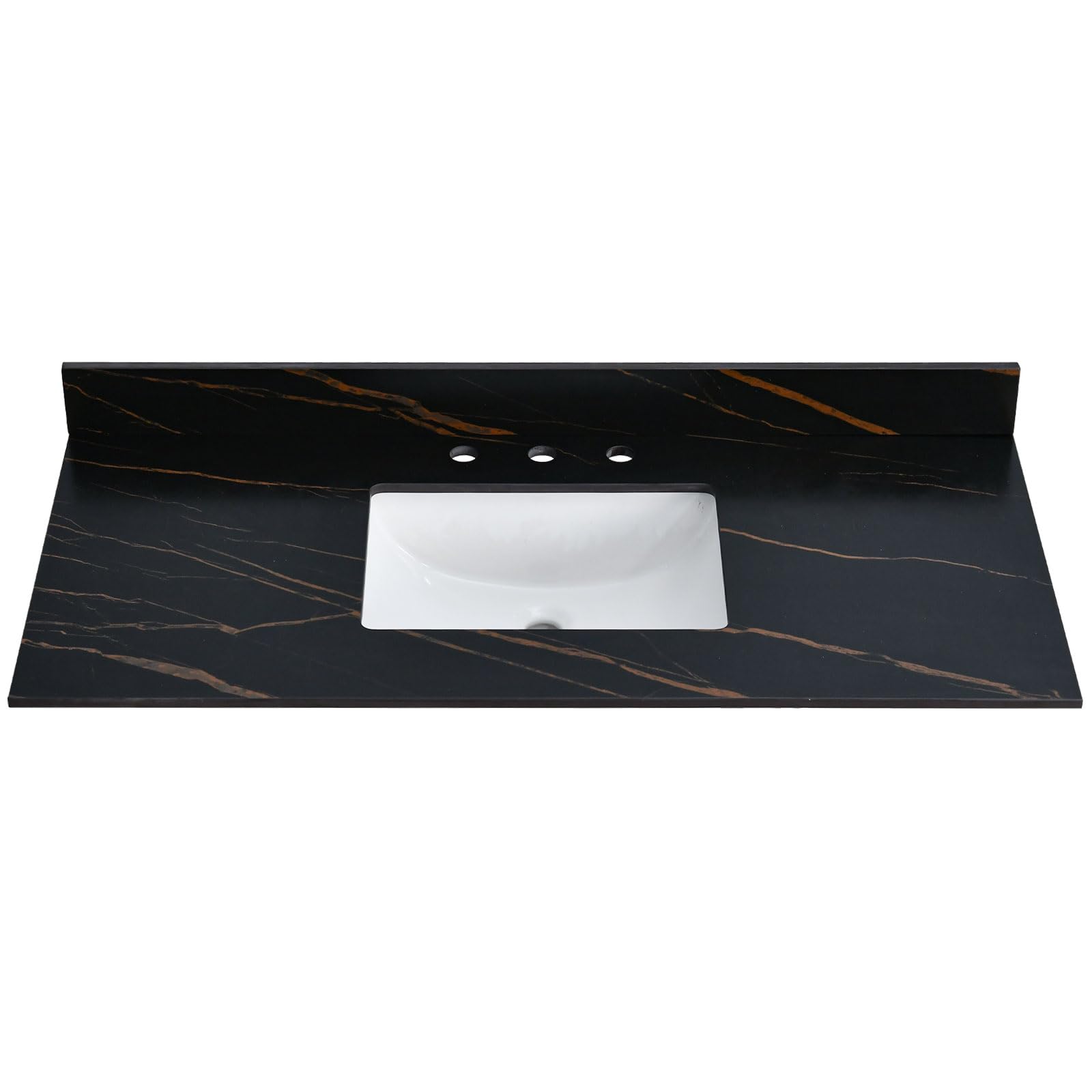 LOCALAND 48" x 22" Vanity Top with Sink in Lauren Black Gold,Sintered ...