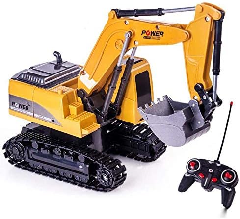 Thedttoy Toy Digger Remote Control Digger Excavator Toy Construction ...