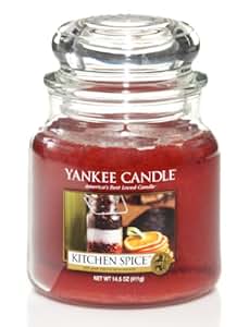 Amazon.com: Yankee Candle Kitchen Spice Medium Jar 14.5oz Candle: Home ...