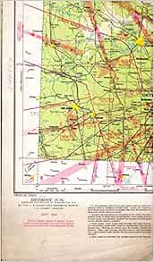 MAP: Detroit (Michigan) (V-8) Sectional Aeronautical Chart. "Restricted ...