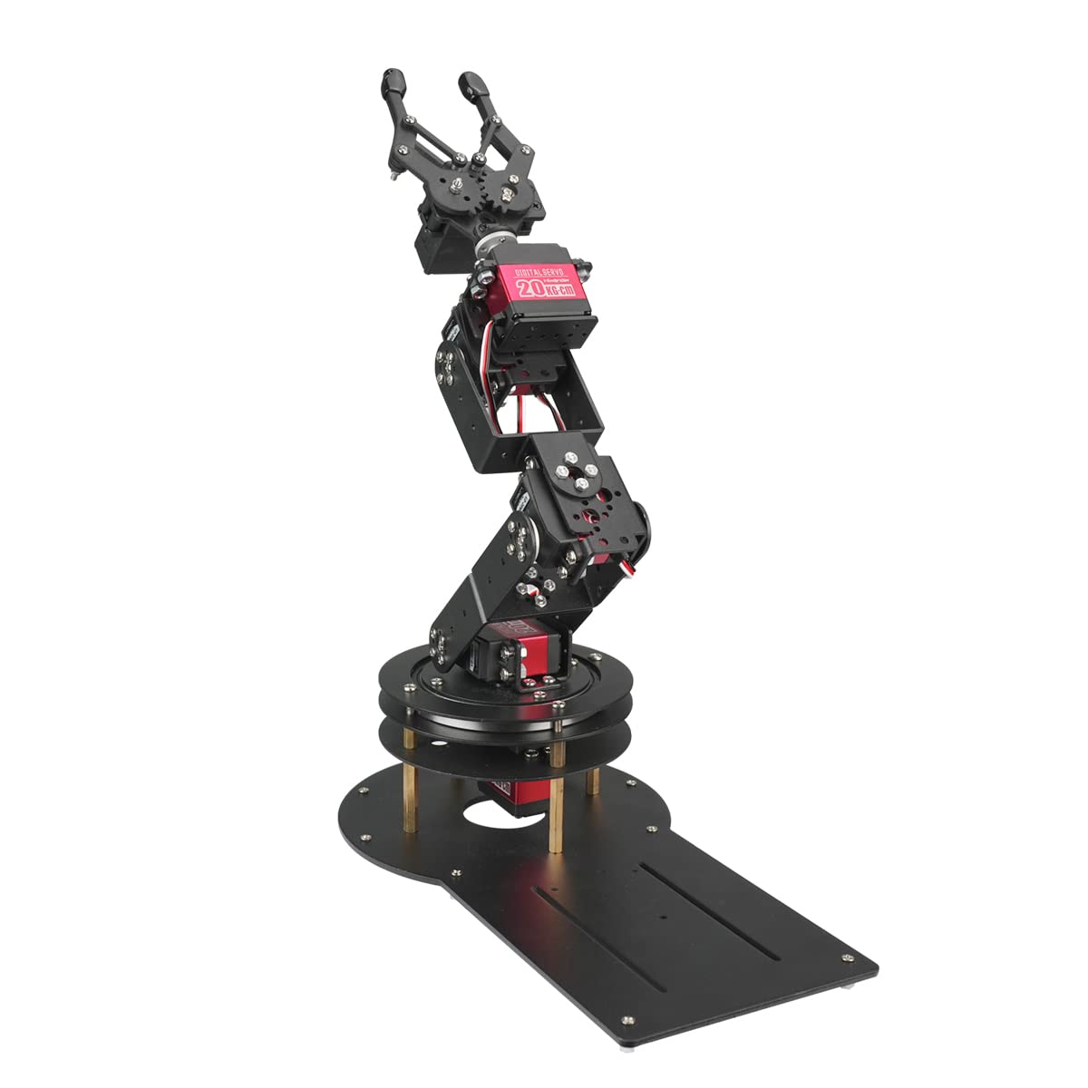 Mua Robotic Arm Bracket Kit 6DOF Black Aluminum Mechanical Claw Kit ...