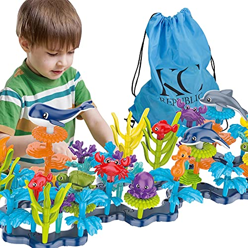 KC Republic Ocean Reef 180 pcs Building Toy Set for Kids and Toddlers ...