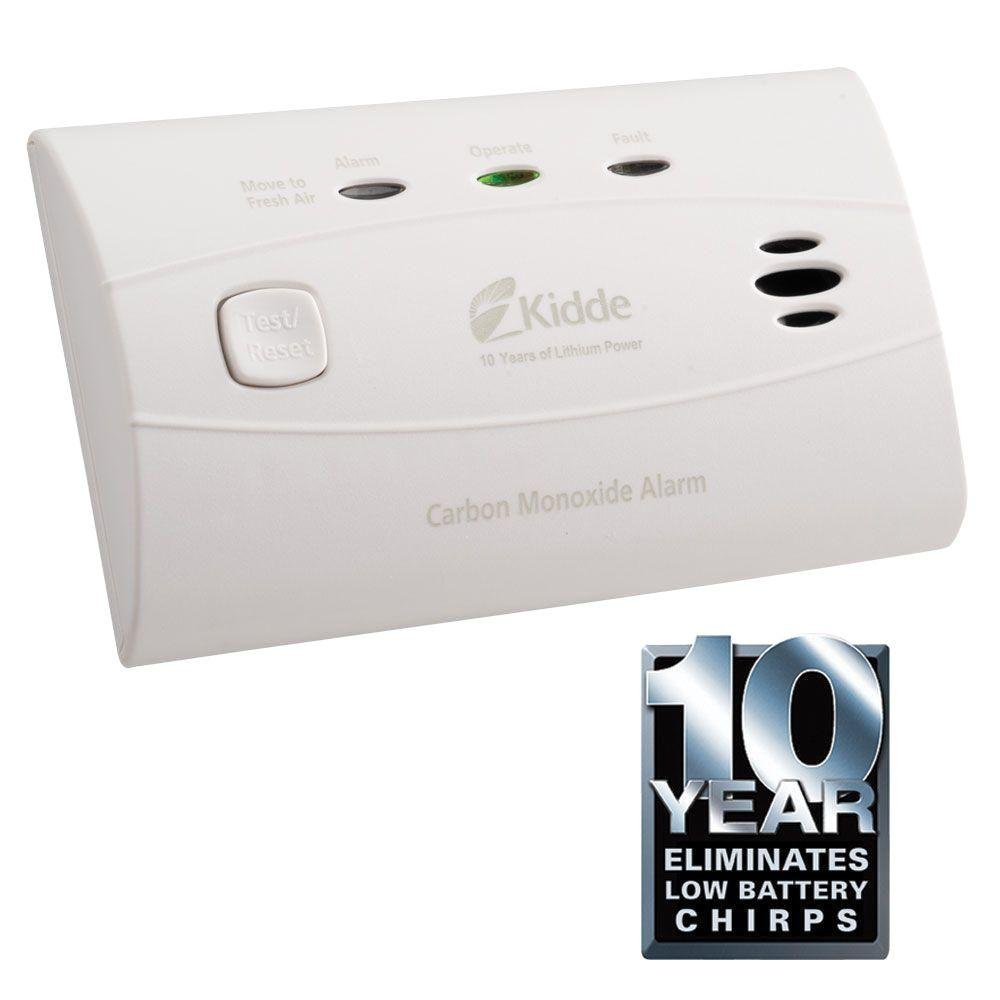 Kidde 21009718 Worry Free 10-Year Lithium Ion Battery Operated CO Alarm ...