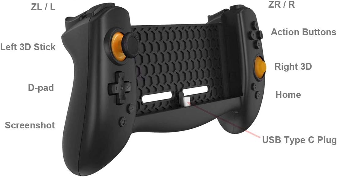 ElecGear Grip Controller compatible with Nintendo Switch, Handheld ...