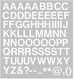 39x White 6 Inch Stick on Self Adhesive Vinyl Letters. Plastic Sticky ...