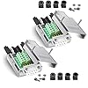 ANMBEST 2PCS DB9 Breakout Connector, Solderless Metal Shell RS232 D-SUB Serial to 9-Pin Port ...