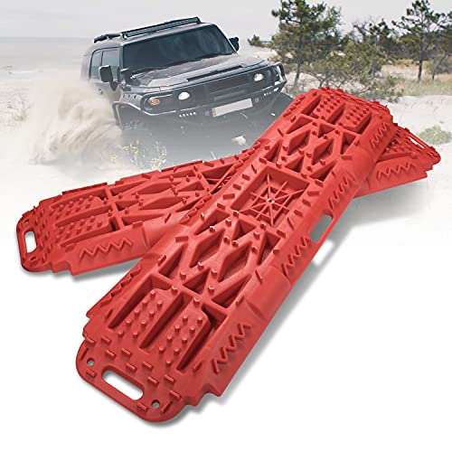 LITEWAY Traction Boards with Jack Lift Base- 2 Pcs Traction Mat for ...