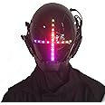 Amazon.com: KYEDAY Punk Mask Cosplay for Men, Multicolor LED Light Mask ...