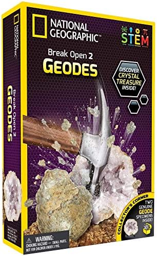 National Geographic Break Open 2 Geodes Science Kit - Includes Goggles ...