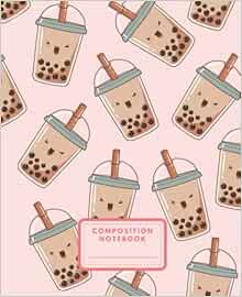 Amazon.com: Boba Milk Tea Composition Notebook: Boba Tea Journal Diary ...