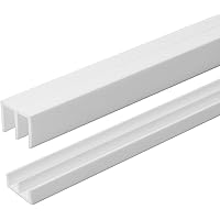 36 Inch Long Black Plastic Sliding Door Track Set for 1/8" Thick Panels ...