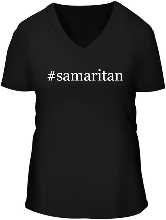 Amazon.com: #samaritan - A Nice Hashtag Women's Short Sleeve V-Neck T ...